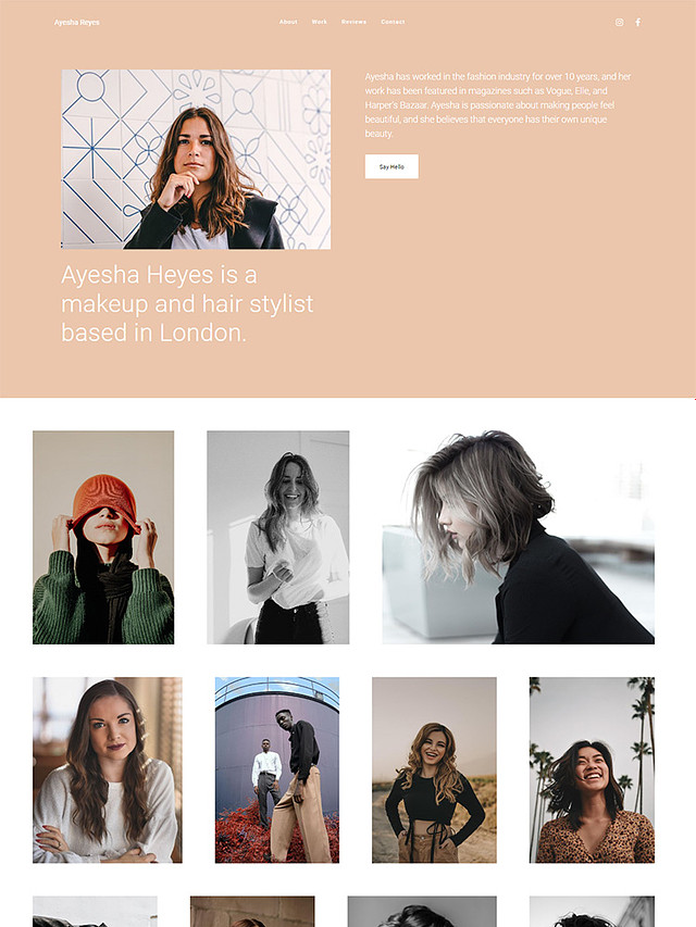 Model Portfolio Templates | Pixpa
