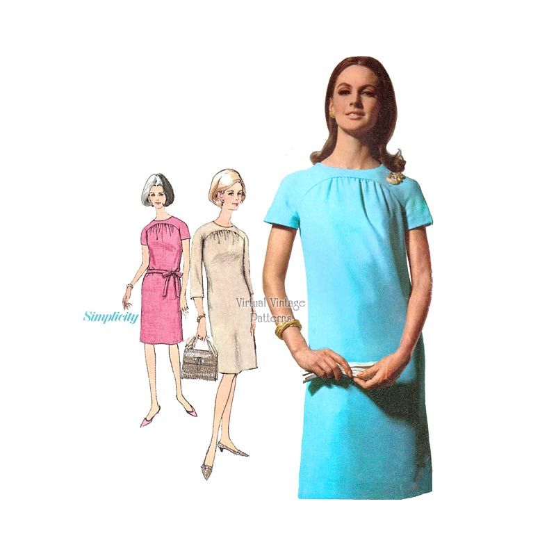 1960s Yoke Dress Pattern, Simplicity 6485 | Virtual Vintage